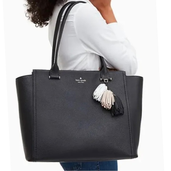 kate spade | Bags | Kate Spade Palmer Drive Malika Tote Black Tassels ...